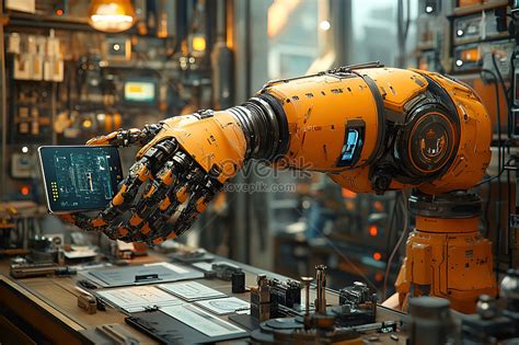 기계로봇팔 생산 배경 사진 및 창의적인 일러스트 무료 다운로드 Lovepik