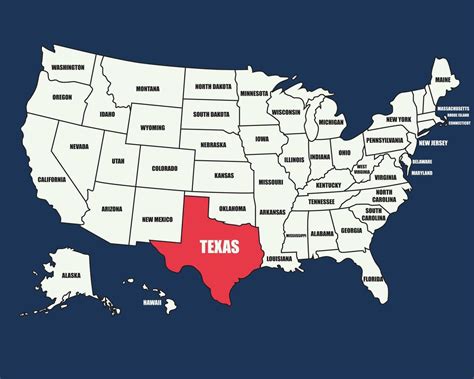 Map Of Usa Including Texas