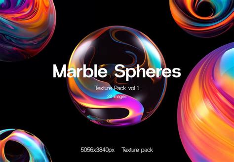 Marble Spheres Texture Pack Vol 1 High Quality Illustrations
