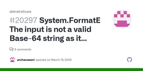 Systemformatexception The Input Is Not A Valid Base 64 String As It