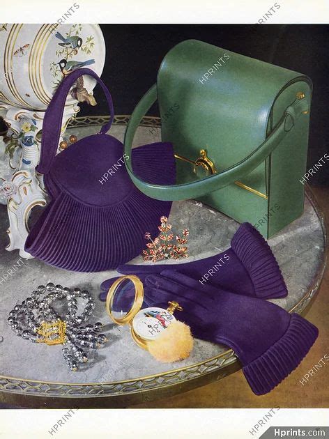 Schiaparelli Gloves Bag With Pleated Hermès Emerald Green Bags Green Handbag Vintage Bags