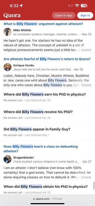 Who Is Billy Flowers Supposedly Hes Some Famous Person Who Debunked