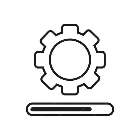 Premium Vector Loading Process Gear Loading Line Update System Icon Progress Icon Vector