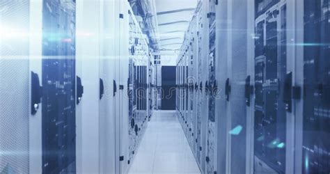 Image Of Digital Clouds With Arrows And Data Processing Over Computer