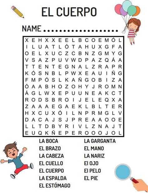 Free Spanish Word Search Printable