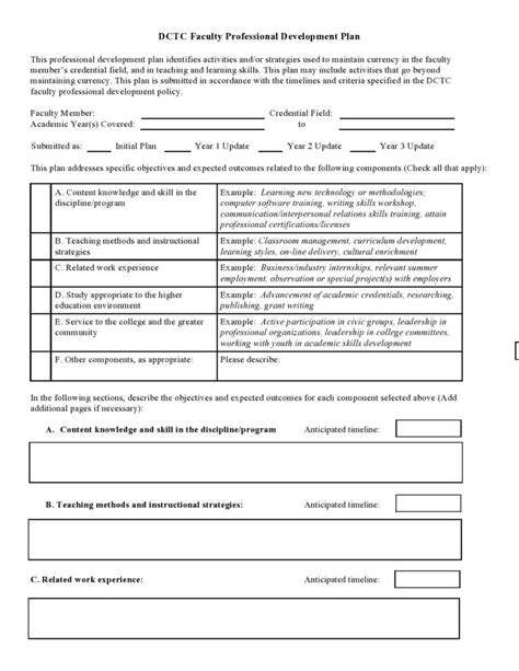 50 Professional Development Plan Templates Free ᐅ