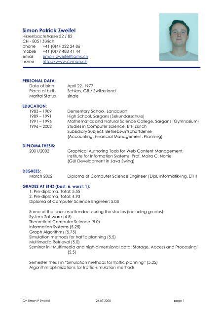 Simon Patrick Zweifel Cyman Ch