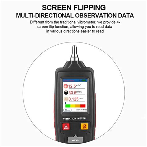 Wt63b Vibration Analyzer Vibrometer Vibroscope Color Lcd Digital Vibration Meter Rotation