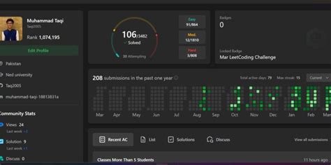 leetcode problemsolving coding c sql learning tech muhammad