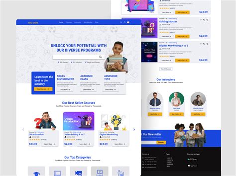 E Learning Landing Page UI Design On Behance