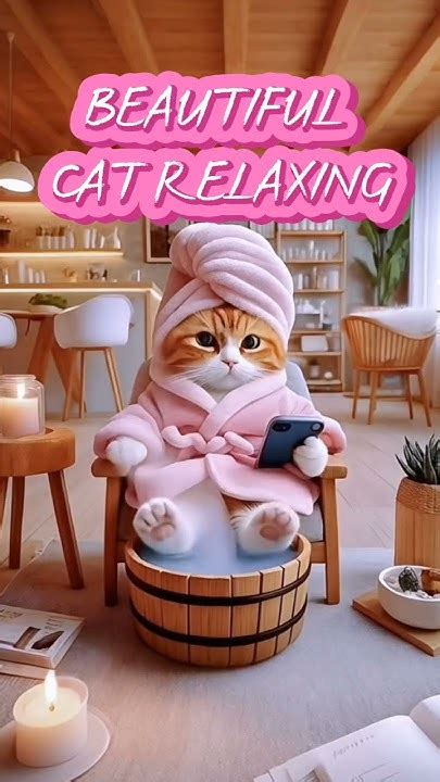 Cat Girl Relaxing Happily 😄 Shorts Ai Cat Catlover Amerikaserikat