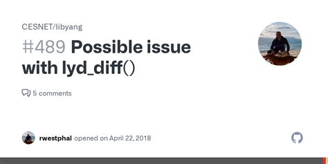 Possible Issue With Lyd Diff Issue 489 CESNET Libyang GitHub