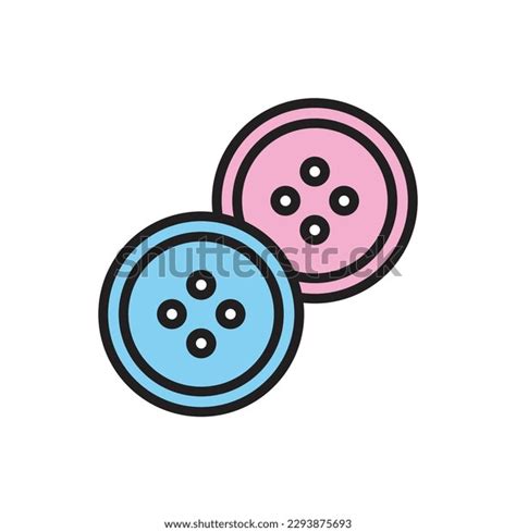 Blue Button Icon Vector Illustrator Stock Vector Royalty Free