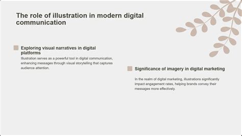 Leaf Illustration Theme Powerpoint Template Autoppt