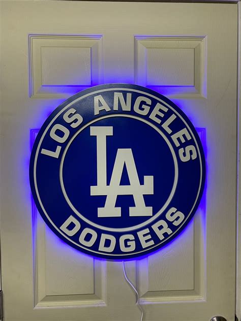 La Dodgers Led Sign Etsy