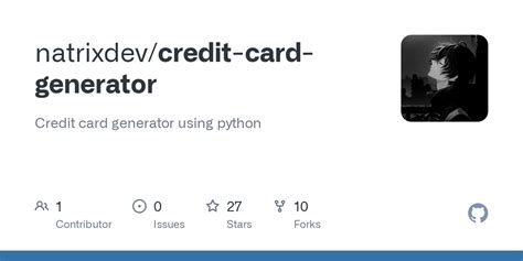 GitHub Natrixdev Credit Card Generator Credit Card Generator Using Python