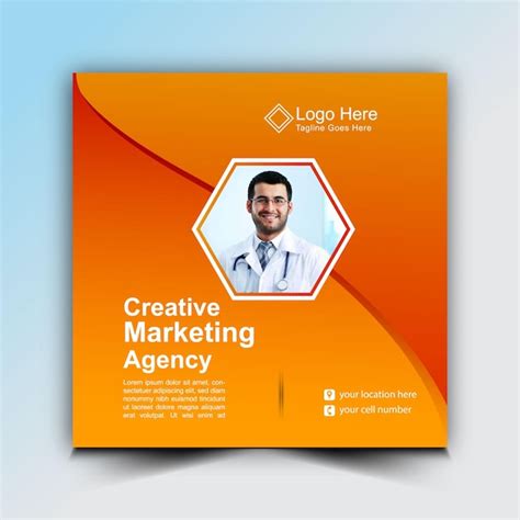 소셜 미디어 포스터 디자인 템플릿 프리미엄 벡터