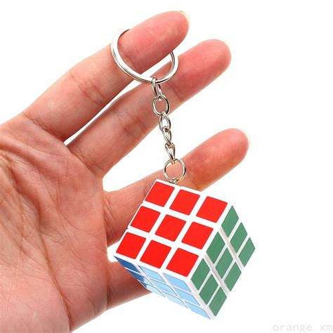 [new] 3x3 Mini Cute 3cm Rubiks Magic Square Puzzle Cube Three Speed Keychain Lid Toy Party Fun