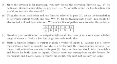 Consider A Neural Network Used For Regression With A Chegg