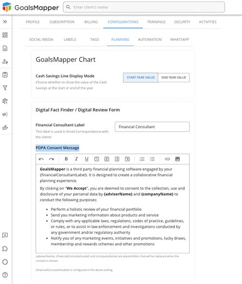 How To Customise The Pdpa Consent Message Goalsmapper Helpdesk