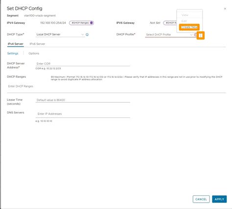 DHCP Configuration In NSX Support Guides