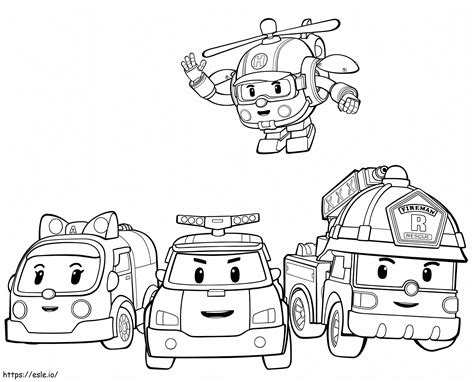 Robocar Poli Coloring Page