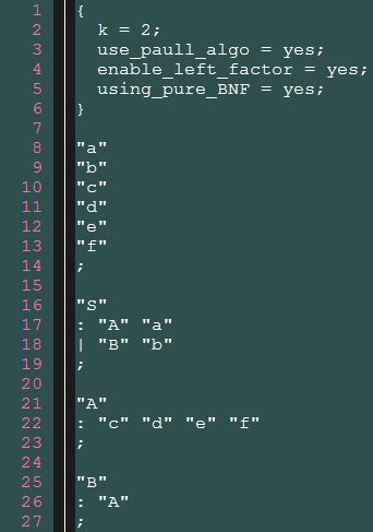 Feature Wei Parser Generator