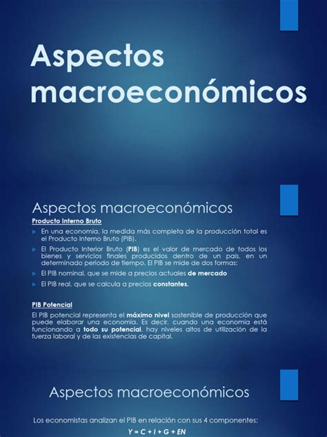 Cap Iv Aspectos Macroeconómicospartb Pdf Producto Interno Bruto Inflación