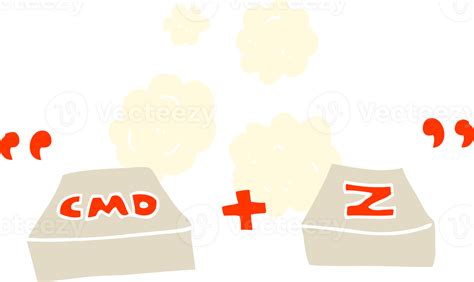 Flat Color Illustration Of Command Z Function 45019863 Png