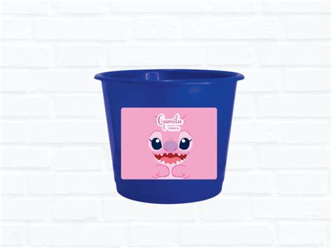 Adesivo Para Balde De Pipoca Stitch E Angel Elo
