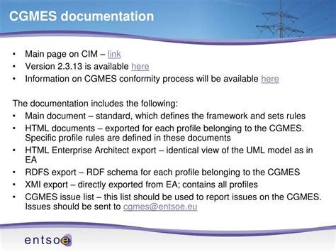 PPT Role Of CIM For Power System Model Exchange Europe ENTSO E Experience With CIM