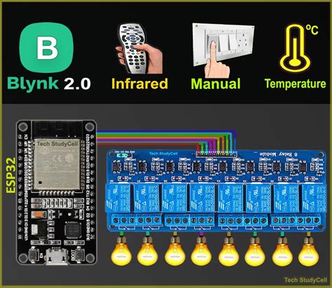 Home Automation With Esp32 Blynk 20 Ir Remote Control Relay Iot Project 2021 21 Steps