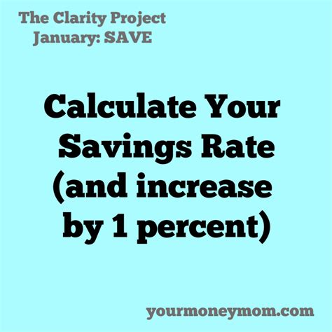Calculate Your Savings Rate And Increase By 1 Percent Your Money Mom