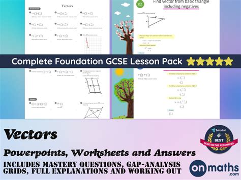 Vectors Powerpoints Worksheets Answers Foundation Gcse Complete Pack Teaching Resources