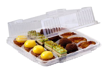 Rectangular Cake Box With Hinged Lid Pet V0425 Prepac ΑΕΒΕ