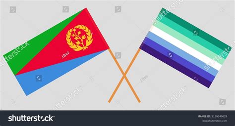 Crossed Flags Eritrea Gay Men Pride Stock Vector Royalty Free 2159340629 Shutterstock