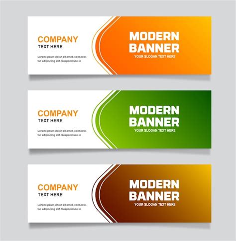 현대적인 배너 디자인 템플릿 프리미엄 벡터