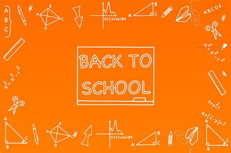 텍스트의 손으로 그린 타이포그래피 학교로 돌아 가기 교육 인사말 카드 표지 배너 배경의 디자인 벡터 템플릿입니다 벡터 일러스트 레이 션 교육에 대한 스톡 벡터 아트 및 기타