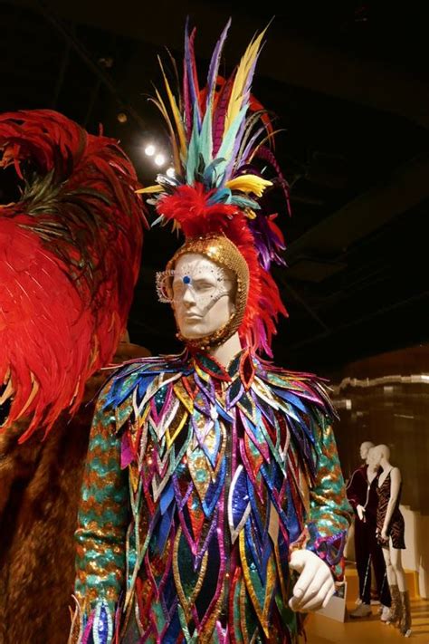 Taron Egertons Elton John Costumes From Rocketman On Display Elton John Costume Elton