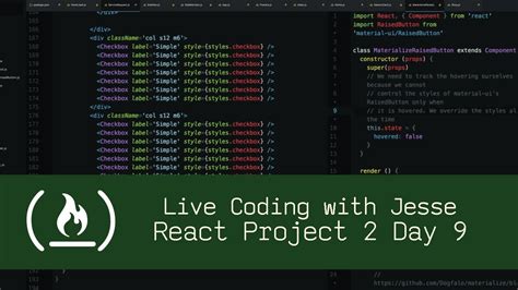 React Project 2 Day 9 Live Coding With Jesse Youtube