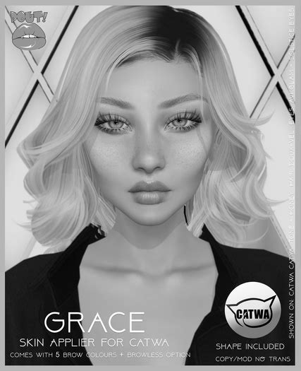 Second Life Marketplace Pout Grace Skin Demo Catwa