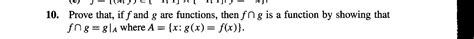 Solved Prove That If F And G Are Functions Then F G Is A