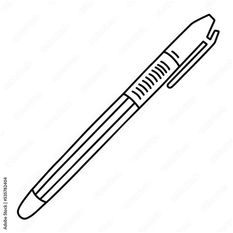 Pen Doodle Icon Vector Illustration Of Ballpoint Pen Writing And