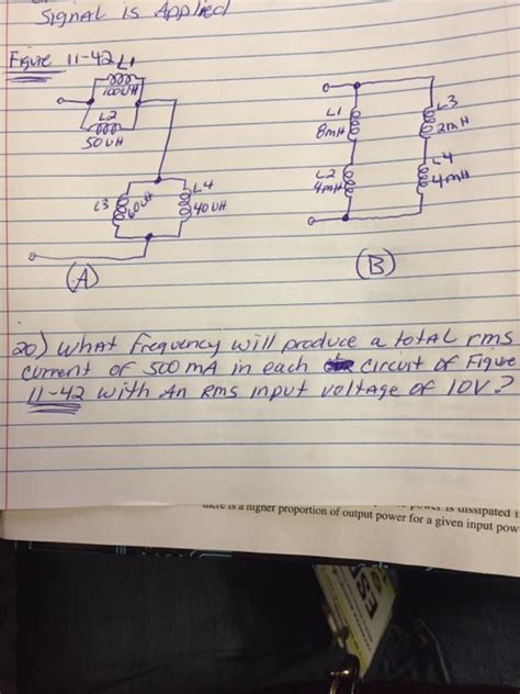 Solved What Frequency Will Produce A Total Rms Current Of