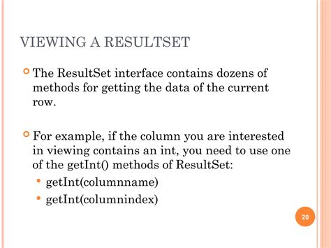 4 Database Connectivity Using Jdbc Ppt