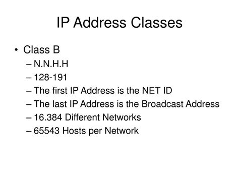 Ppt Ip Address Classes Powerpoint Presentation Free Download Id4432198