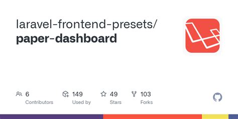 Github Laravel Frontend Presetspaper Dashboard