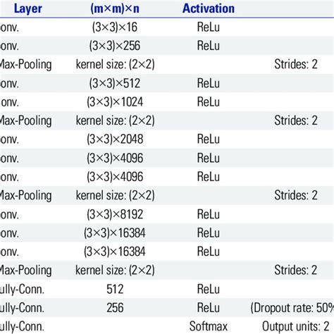 Training Structure Of The Convolutional Neural Network 10 Conv