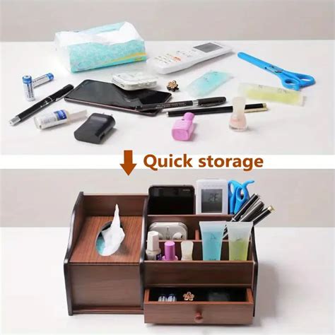 decorate your desktop with this multifunctional wooden desktop