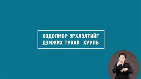 Хөдөлмөр эрхлэлтийг дэмжих тухай хууль Youtube